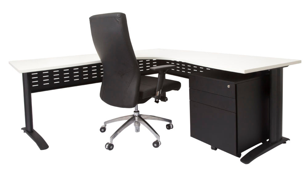 Span White Corner Workstation